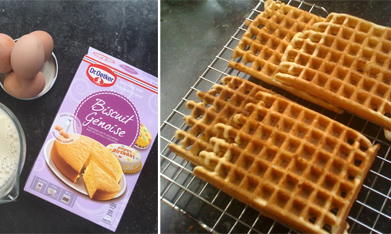 Gaufre avec préparation Génoise Recette | Dr. Oetker