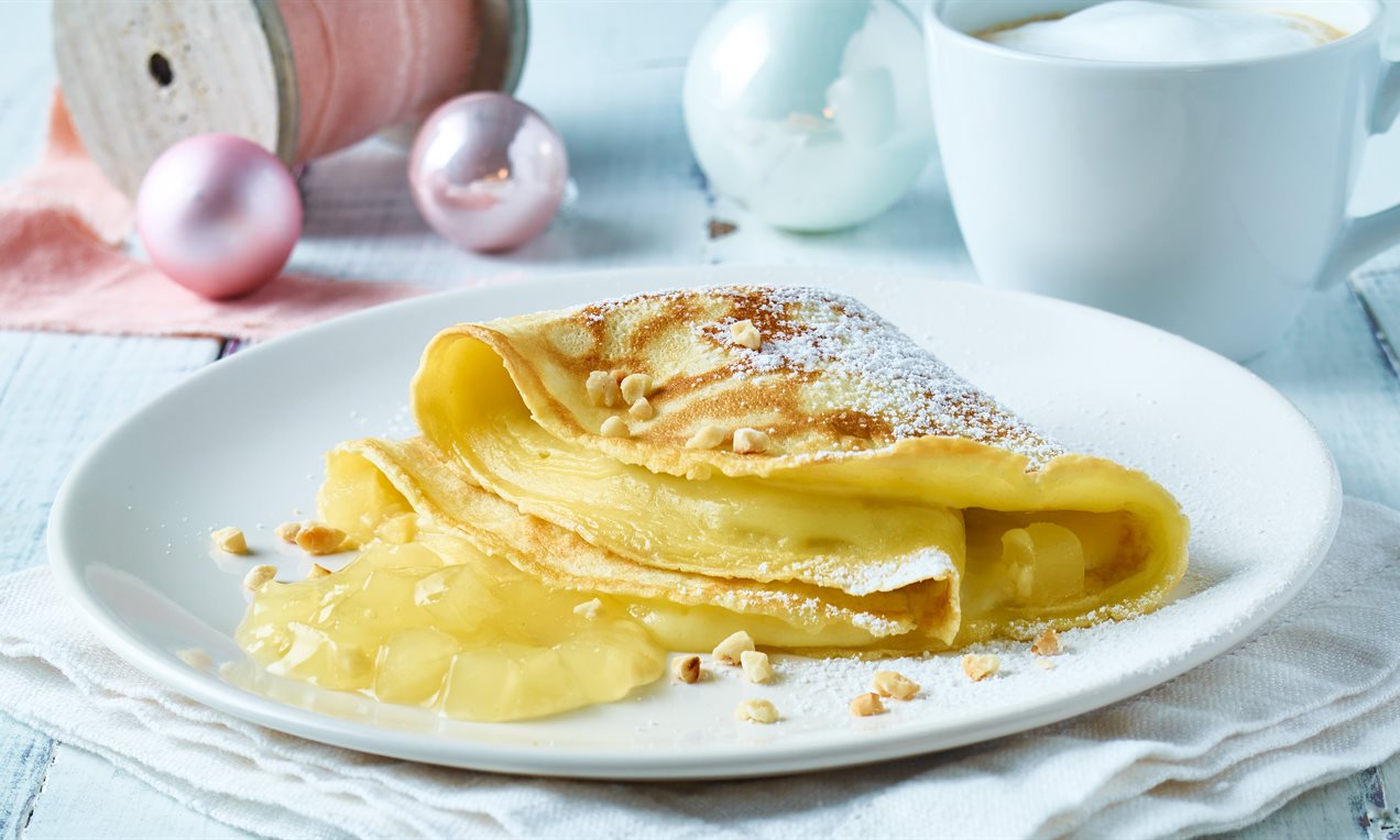 Pannenkoeken met appelmoes Recept | Dr. Oetker